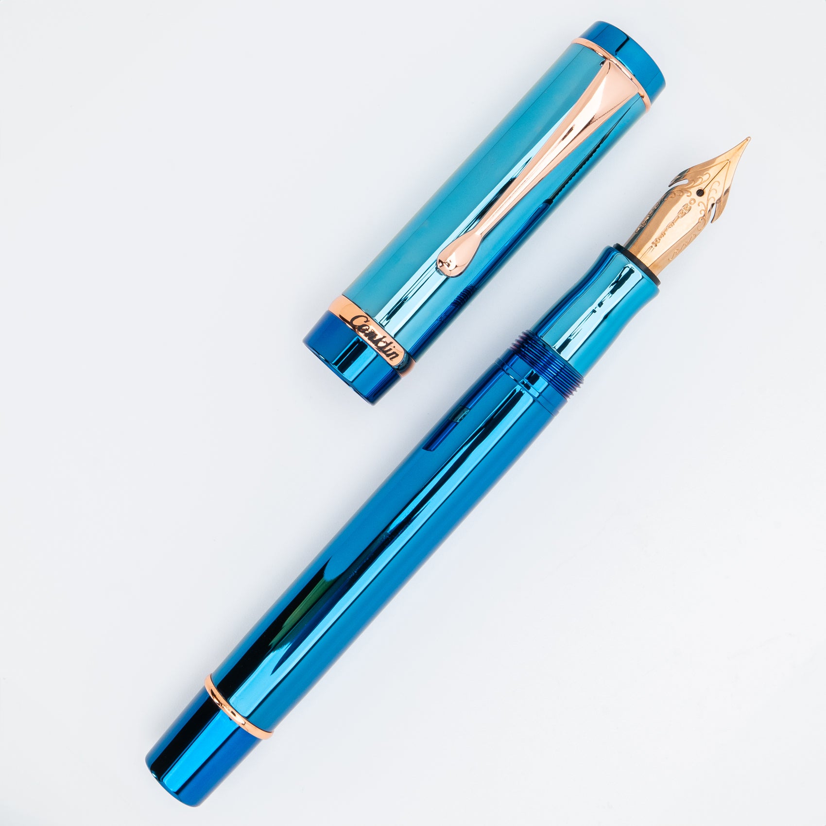 Conklin Duragraph Metal PVD Blue Fountain Pen | Conklin Pens