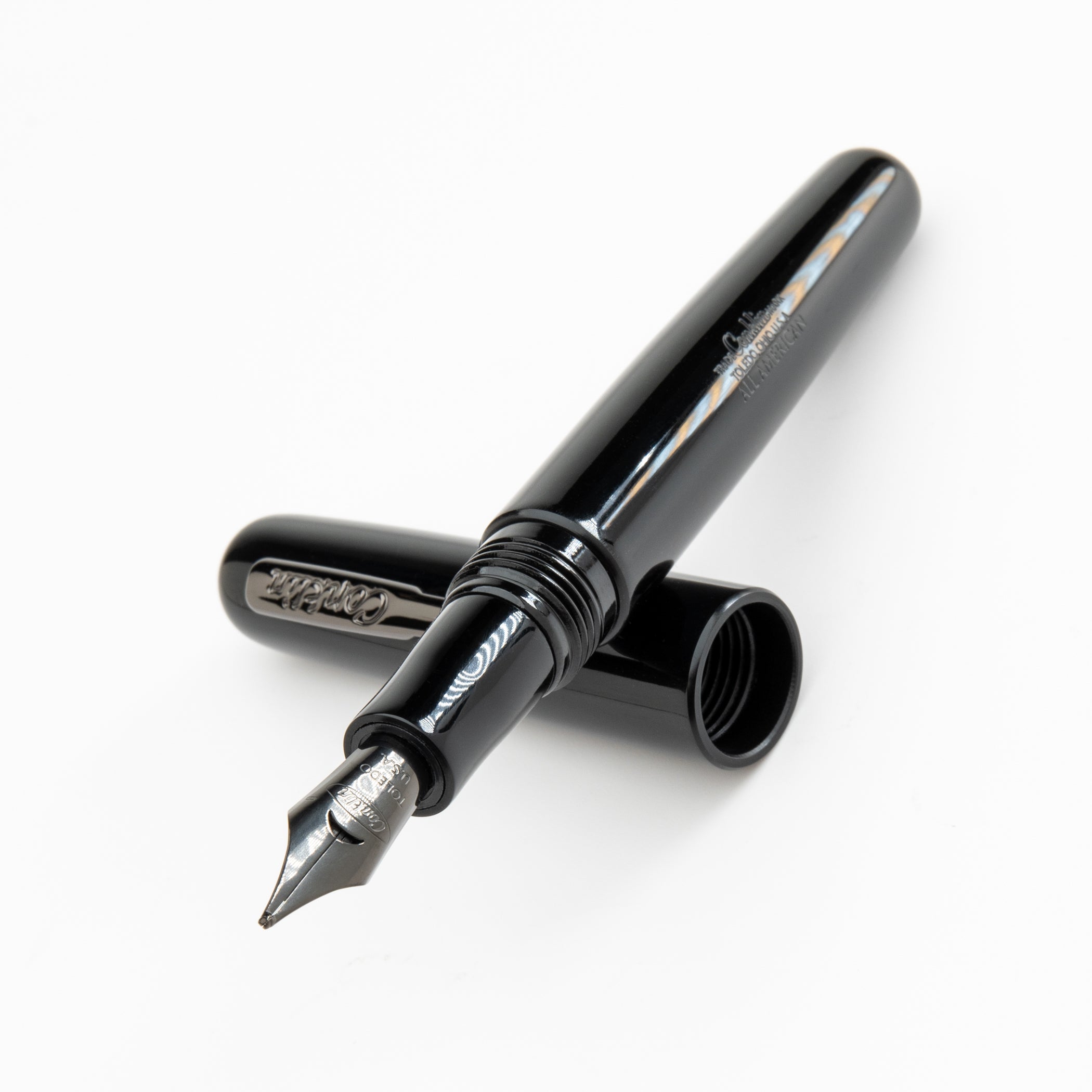 Conklin All American Fountain Pen Raven Black with JoWo Nib | Conklin Pens